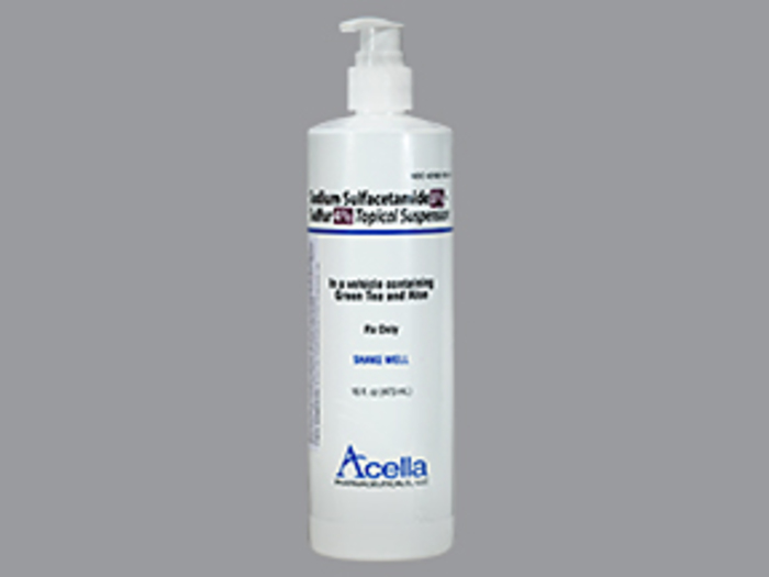 Rx Item-Sulfacetamide Sodium-Sulfur 8%/4% Suspension 473Ml By Acella Pharma
