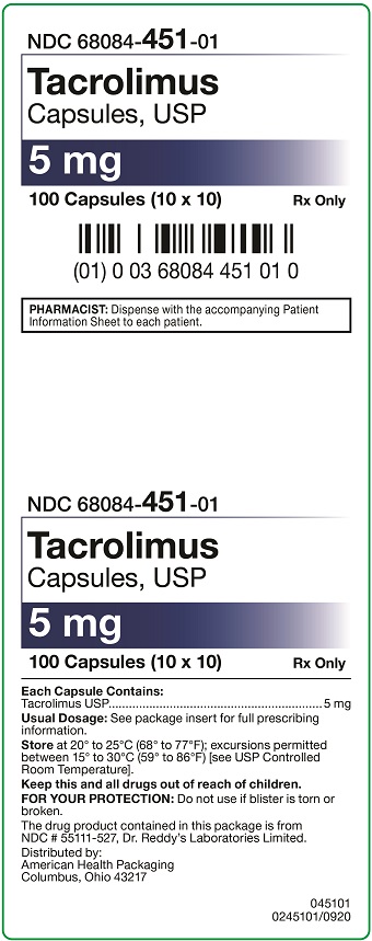 Rx Item-Tacrolimus 5Mg 100 Cap By American Health Packaging USA