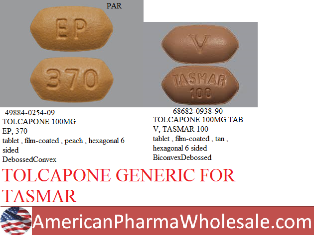 Rx Item-Tolcapone 100MG 90 Tab by Valeant Pharma USA -RX4971