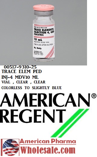 Rx Item-Trace Elements PED INJ-4 25X10 ML Multi Dose Vial b