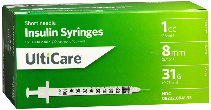 Case of 5-Ulticare Syringe5/16 31Gx1Cc Syringe100 By Ultimed USA