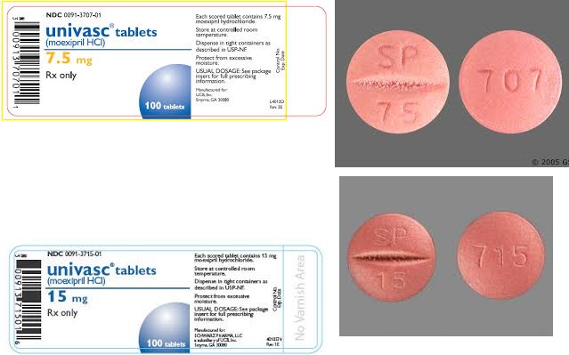 Rx Item-Moexipril 7.5MG 100 Tab by Glenmark Pharma USA -RX20