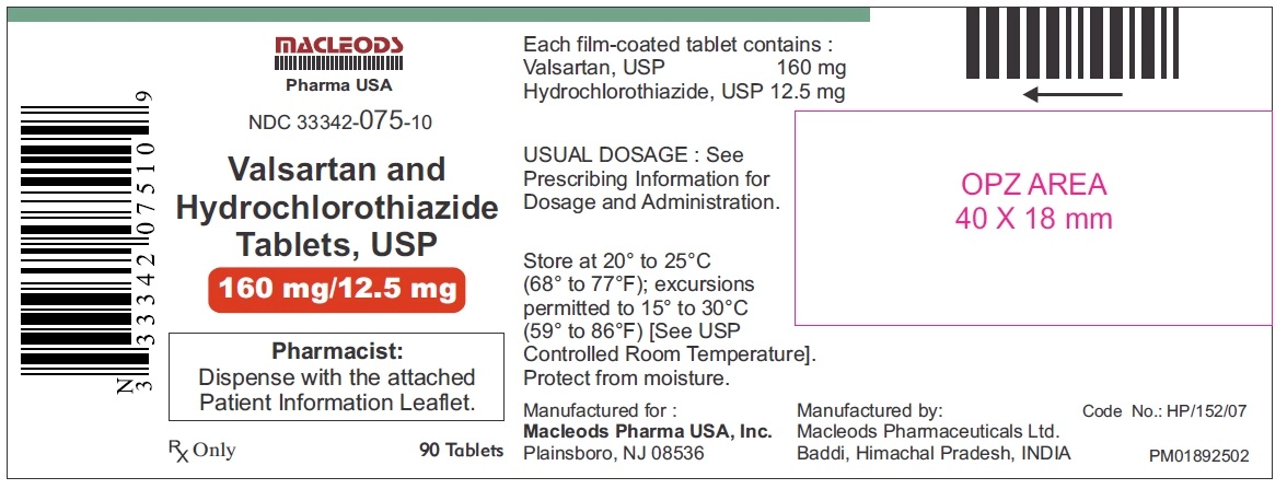 Rx Item-Valsartan 160/12.5Mg Tab 90 By Macleods Pharma Gen Diovan HCT