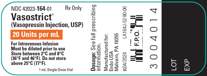 Rx Item-Vasostrict 20 Unit Ml Vial 25X1Ml By Par Pharma