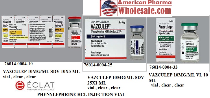 Rx Item-Vazculep 10MG/ML 10X5 ML Single Dose Vial by Avadel