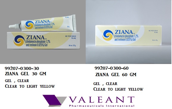 Ziana 1.2 0.025% Gel 60gm by Valeant Pharma