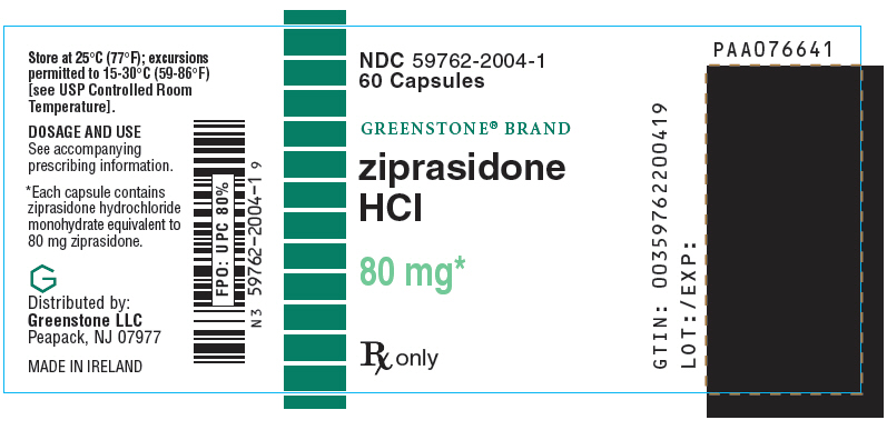 Rx Item-Ziprasidone 80Mg Cap 60 By Greenstone Limited