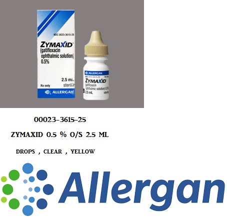 Rx Item-Zymaxid 0.5% Drops 2.5Ml By Allergan Pharma