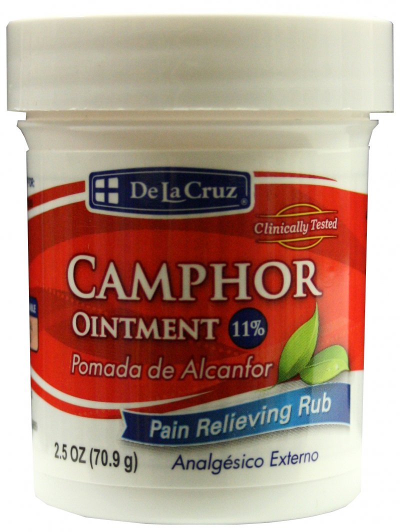 De La Cruz Camphor 11% Pain Relieving Ointment - 2.5 oz - Case of 12
