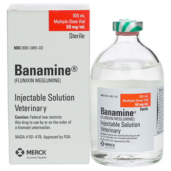 Banamine 50mg Injectable Sol 100ml Liquid By Merck Pet Rx(Vet)