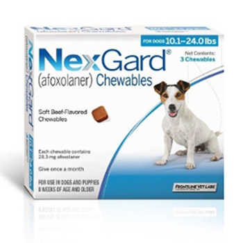 Nexgard Dog 10.1-24 Lbs 3 Tab By Merial Pet Rx(Vet)