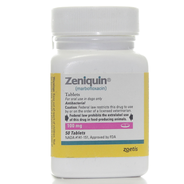 Zeniquin Tab 100mg 50# 50 Tab By Zoetis Pet Rx(Vet)