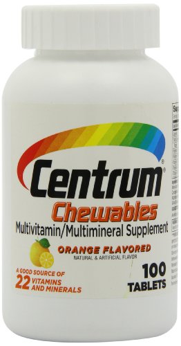 Centrum Multivitamin Supplement Orange Chewable Tablets - 100 Count