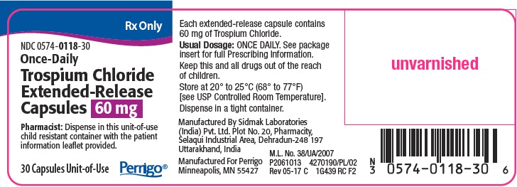 Rx Item-Trospium Chloride 60Mg ER Cap 30 By Padagis Pharma Gen Sanctura Xr