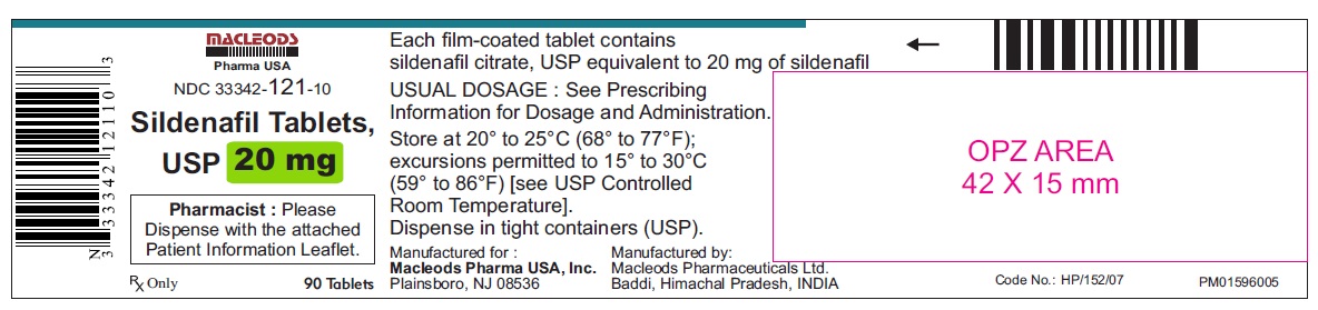 Rx Item-Sildenafil 20MG 90 Tab by Macleods Pharma USA Gen Revatio