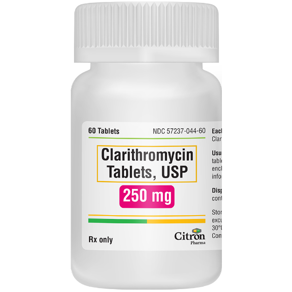 Rx Item-Clarithromycin 250MG 60 Tab by Rising Pharma USA Somerset