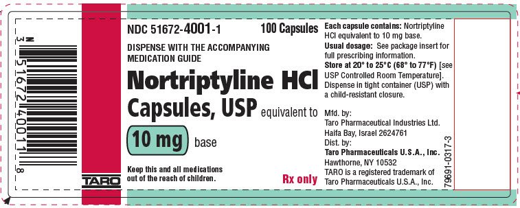 Rx Item-Nortriptyline 10Mg Cap 100 By Taro Pharma Gen Pamelor