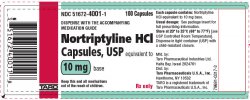 Rx Item-Nortriptyline 10Mg Cap 100 By Taro Pharma Gen Pamelor