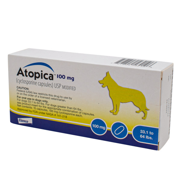 Atopica Capsules 100mg Cyclosporin 15 Cap By Novartis Pet Rx(Vet)