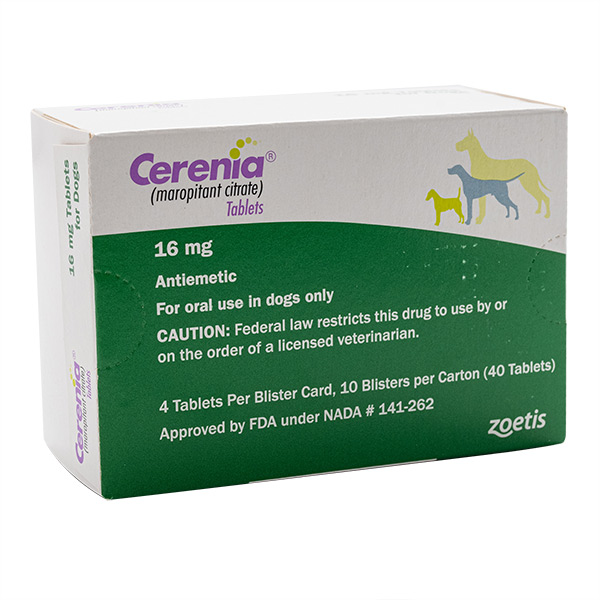 Cerenia (Maropitant Citrate) Antiemetic Tablets for Dogs 16mg, 40 Count ...
