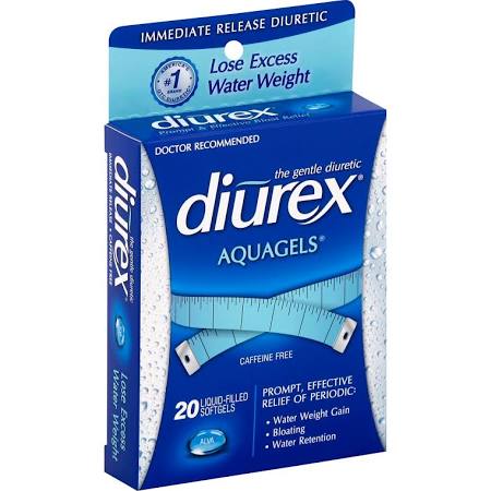 Diurex Diuretic Immediate Release Caffeine Free Aquagels 20 Softge Alva ...