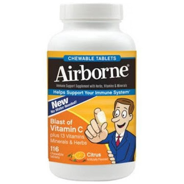 Airborne Chewable Tablets Citrus Flavor Tablets - 116 Count