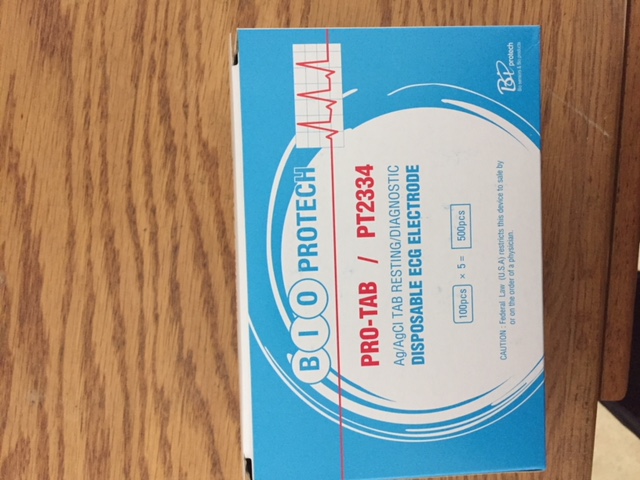 Bio Protech Pro-Tab ECG Tab Electrodes Case Pt2334 By Bio Protech