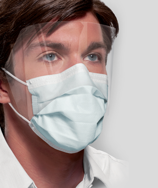 Crosstex Ultra No-Fog Earloop Mask With Splash Visor Ctn Gcpw By ...