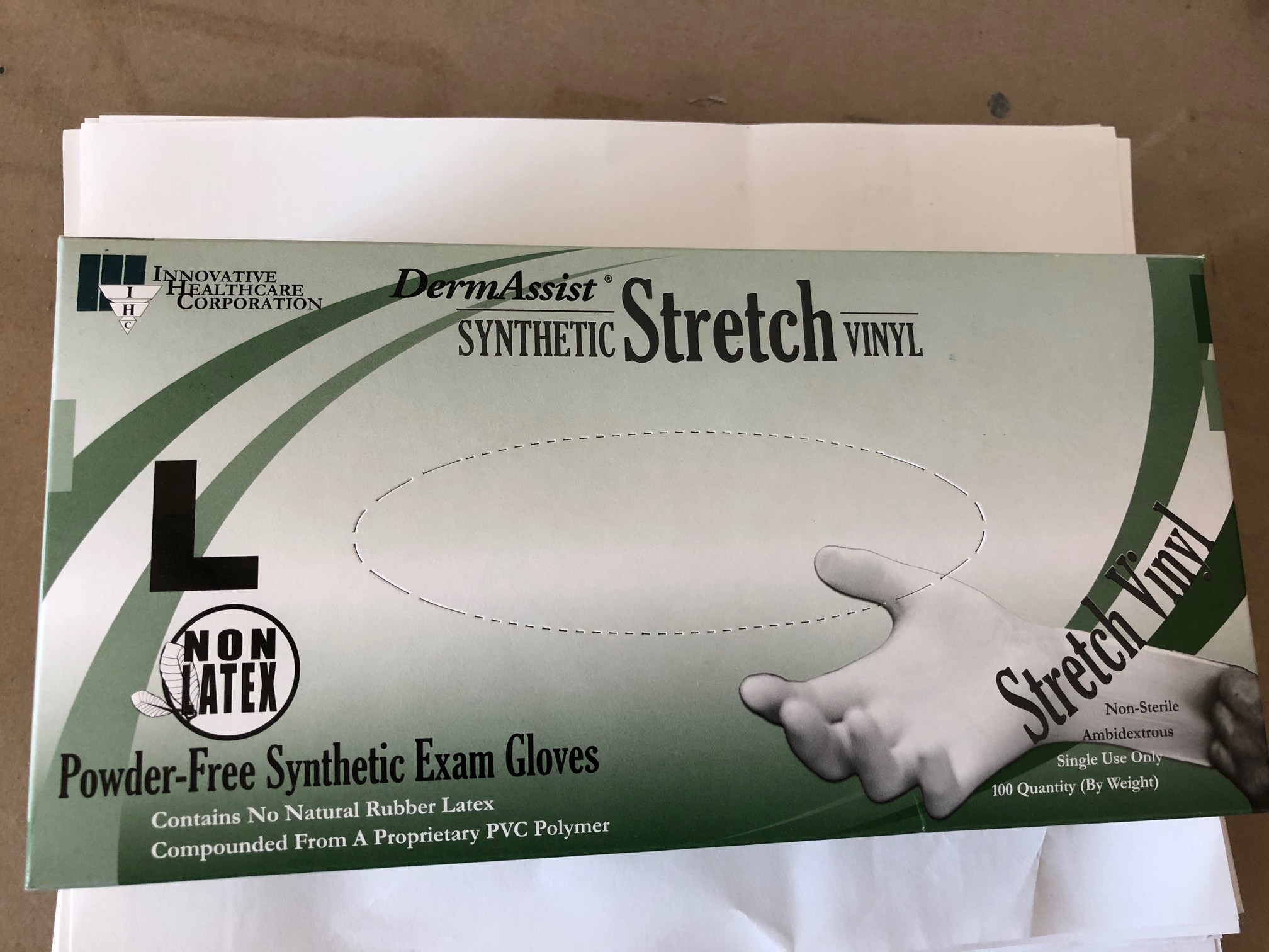 Innovative Dermassist Stretch Vinyl Exam Gloves Case 162300 By ...