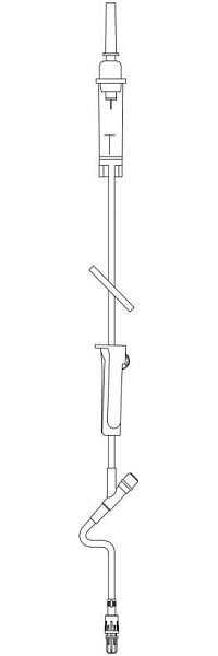 IV Line 68 Minidrip Basic Set W/ Retractable Collar Each By Baxter(Vet)