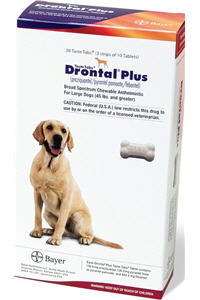 Drontal Plus Taste Tabs (Large Dog) 136mg B30 By Bayer D