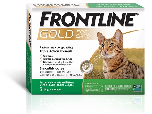 Frontline Gold Feline [Green] Over 3# 6 X3-Dose Cards B6 By Boehringer ...