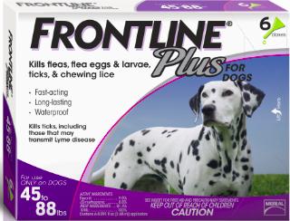 Frontline Plus Canine [Purple] 45-88# 6-Dose Card B10 By Boehringer ...