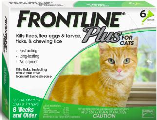 Frontline Plus Feline [Green] 3-Dose Card B10 By Boehringer Ingelheim ...