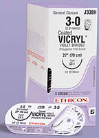 Suture #8-0 Vicryl (Tg140-8) 3/8 Circle Micropoint Spatula Double ...