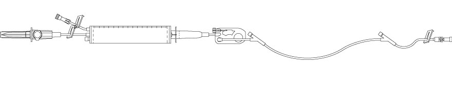 IV Set 124 Burette Plumset W/ Convertible Pin C24 By Hospira
