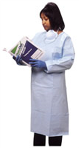 Chemoplus Maximum Protection Gown Open Back Design; Poly-Coated (Blue ...