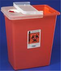 Sharps Container Sharpsafety Red With Clear Hinged Lid 8-Gal Each ByVetone