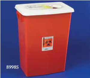 Sharps Container Sharpsafety Red With Gasketed Slide Lid 18-Gal Each By ...