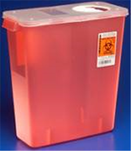 Sharps Container Sharpsafety With Hinged Rotor Lid 3-Gallon Each By ...