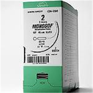 Suture #2-0 Monosof (C-16) 3/8 Circle Rev Cut 30mm / 30 Black Nylon B36 ...