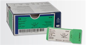 Suture #2-0 Monosof [C-17] 3/8 Circle Rev Cut 39mm 30 Black Nylon B36 ...