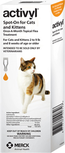 Activyl 0.51ml Kittens (2-9 Lbs) Orange 6 X6-Dose B36 By Merck Animal ...