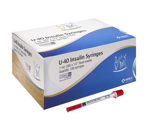 Syringes Insulin Vetsulin 1cc [U-40] 29G X0.5 B100 By Merck Animal Health