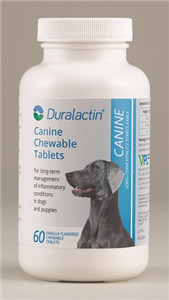 Duralactin Canine 1000mg 180ct Chewable Tabs For Dogs Vanilla Flavored