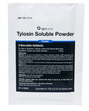Tylosin Soluble Powder 100gm - Packet Each By Vet One