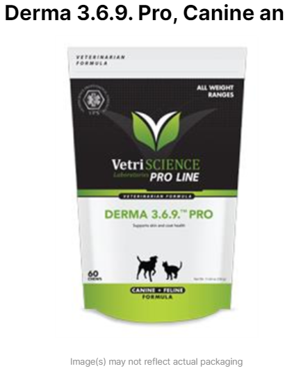 Derma 3.6.9. Pro, Canine and Feline Formula, 60 Chews By Vetri-Science
