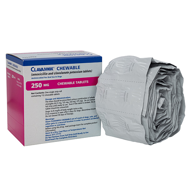 Clavamox Chew Tabs 250mg 112 tab By Zoetis
