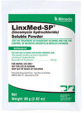 Linxmed-Sp Soluble Powder (Lincomycin) 80gm By Bimeda Pet