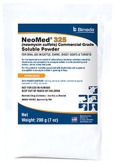 Neomed 325 Sol Powder 200gm 200gm By Bimeda Pet